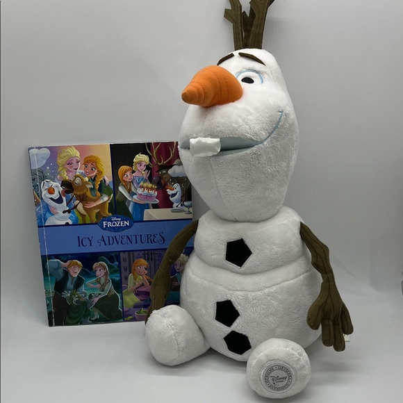 Disney | Toys | Disney Frozen Olaf Plush With Storybook White And ...